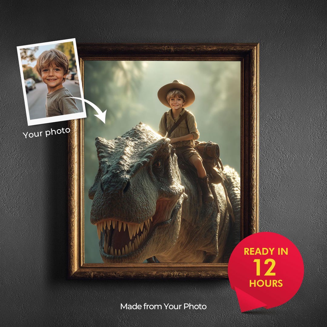 Custom Adventure Portrait & Space Kid Art Safari Nursery Decor Wild ...