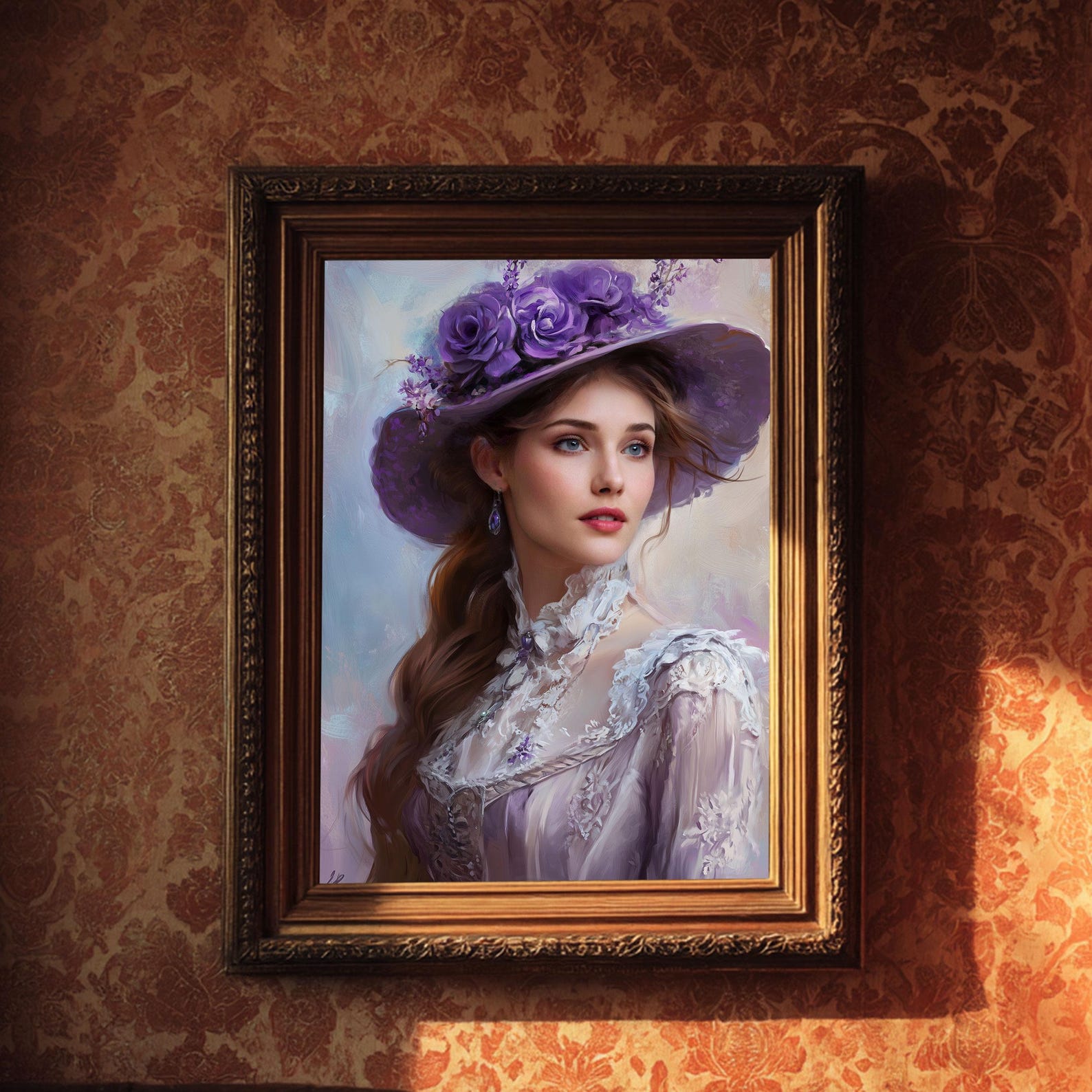 Custom Victorian Woman Portrait From Photo Vintage Style Digital ...