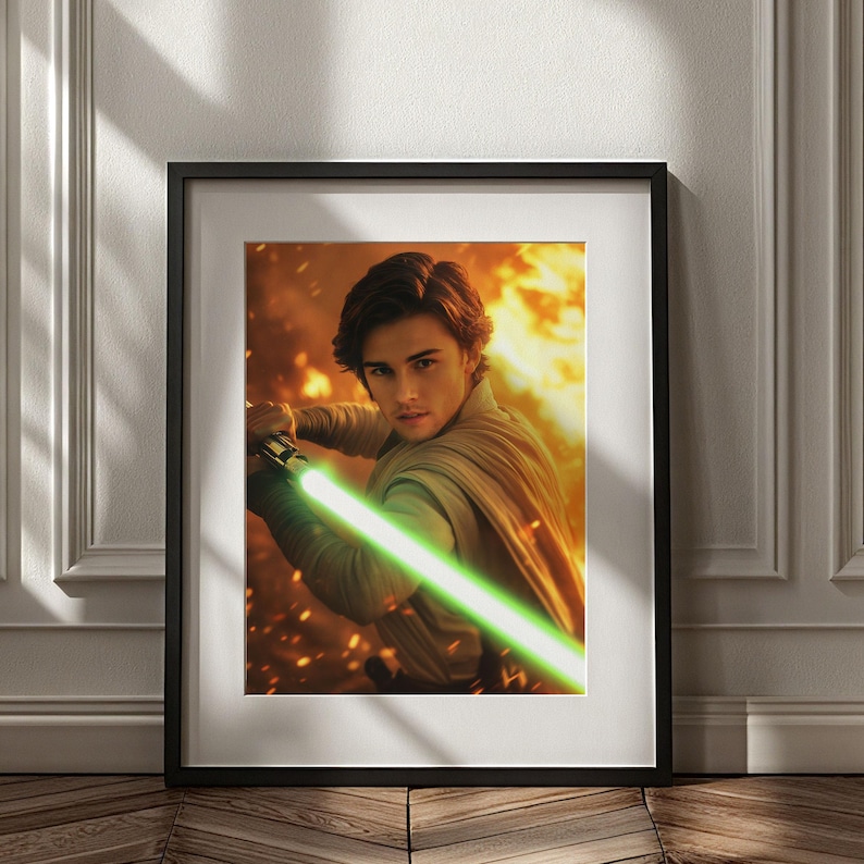 Custom Star Wars Portrait for Him Personalized Jedi Portrait From Photo ...