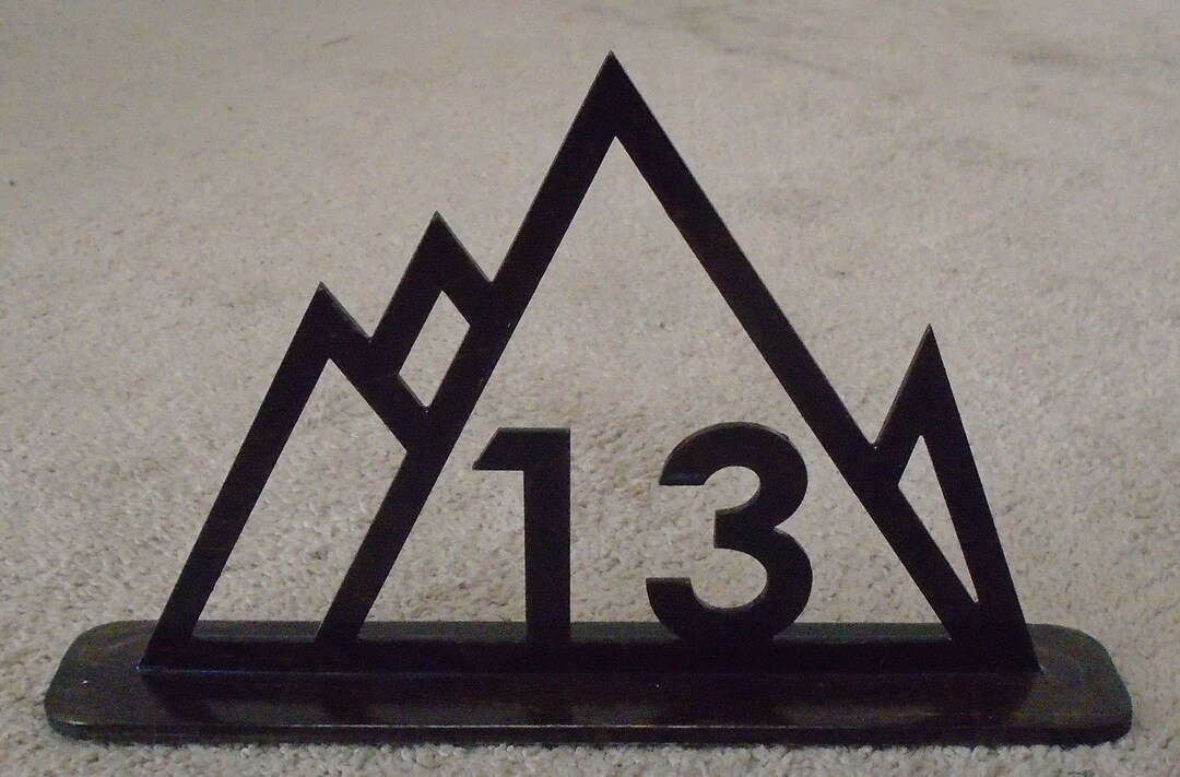 Complete Set of 28 Mountain Silhouette Wooden Table Numbers That Are 11 ...