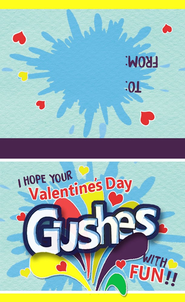 Instant Download Gushers Valentine Topper Printable, Personalized ...