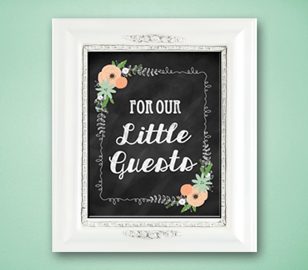 Kids' Table Printable Chalkboard Sign for Our Little - Etsy