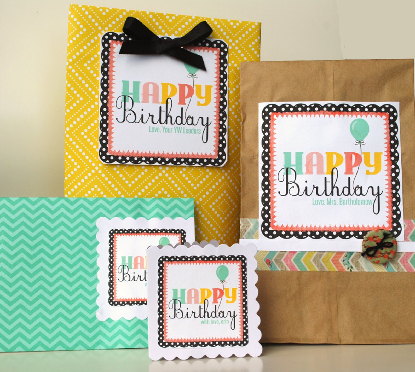 Instant Download Printable Custom Happy Birthday Tag, Personalized ...