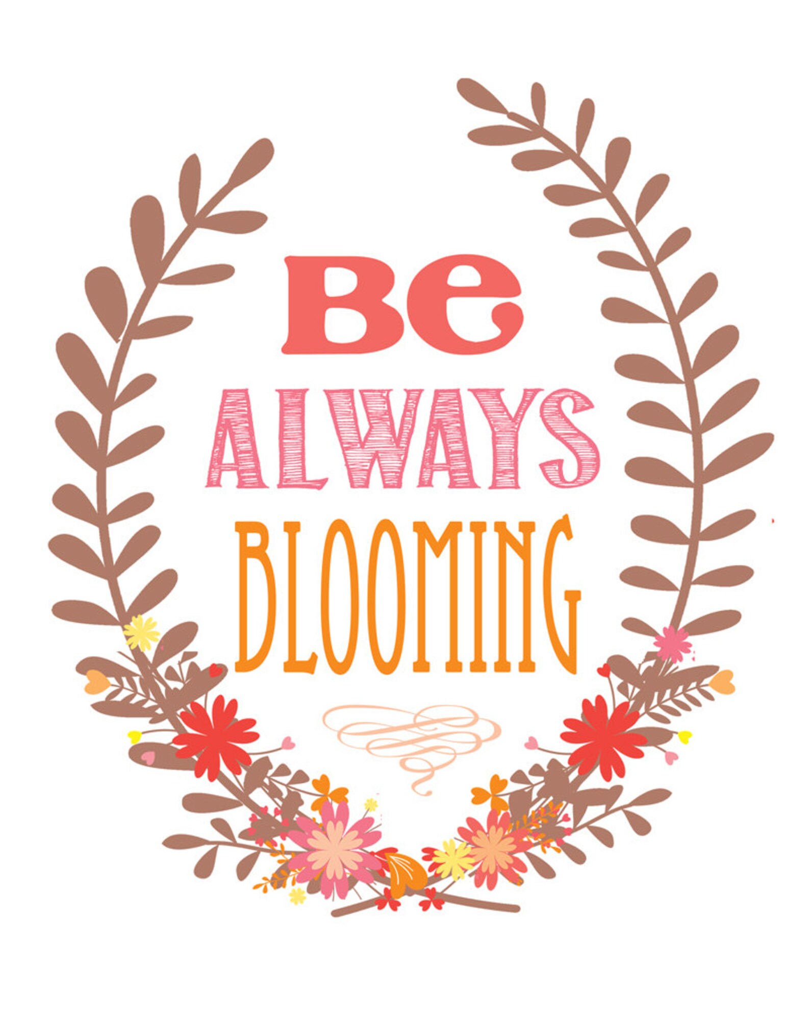 Be Always Blooming Printable 8x10 Poster, Instant Download, Print ...
