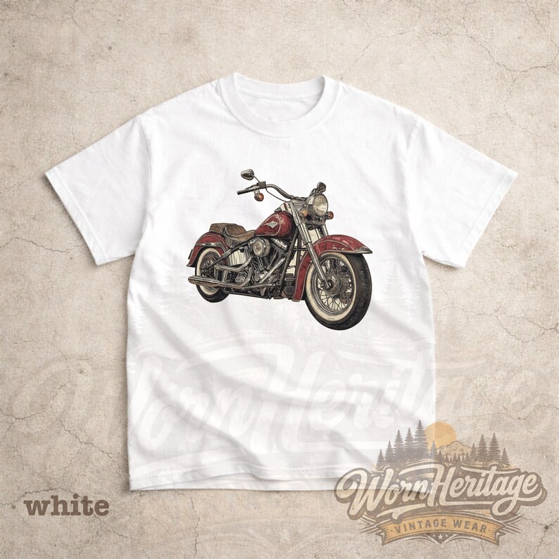 Comfort Colors Vintage Motorcycle Shirt, Classic Biker Tees, Retro ...