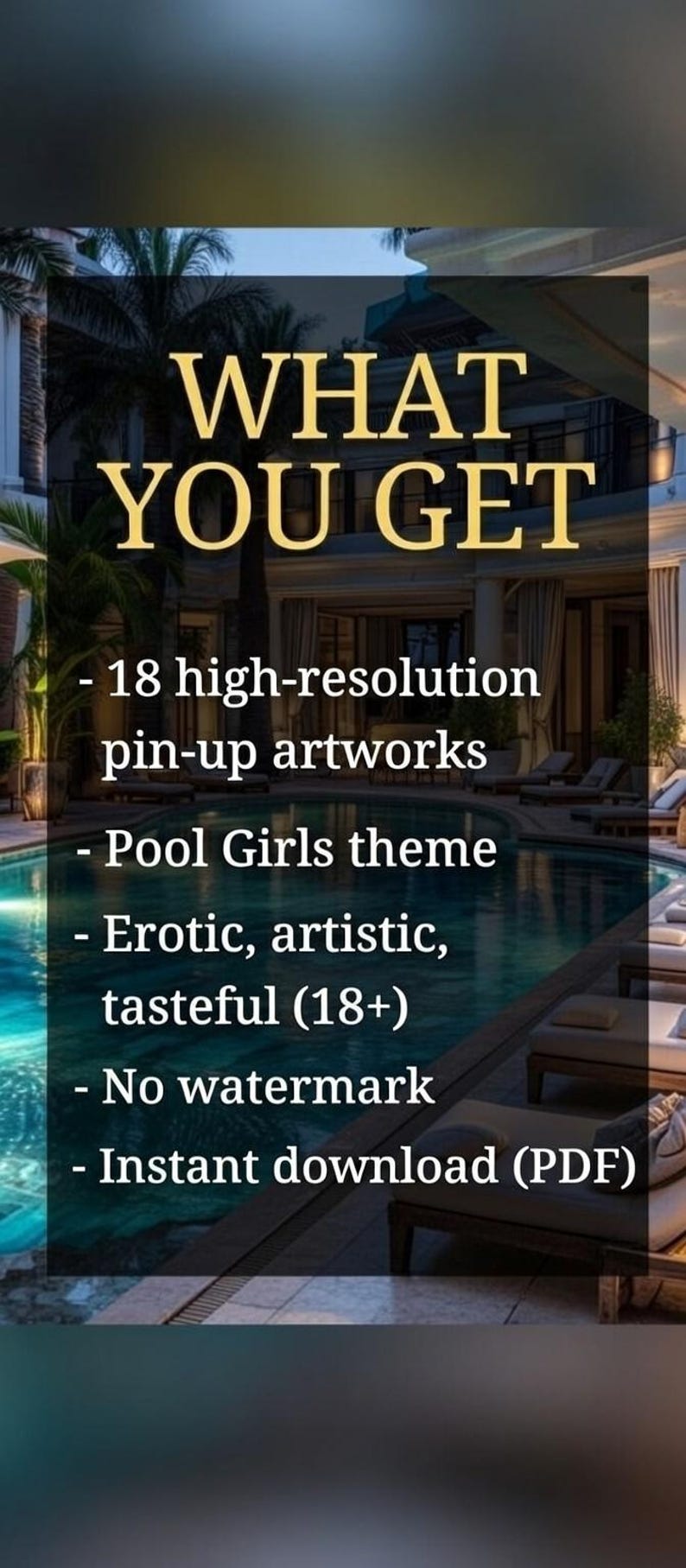 Pool Crave – Influencer Pin-up Art Collection | 18 Luxury Poolside ...