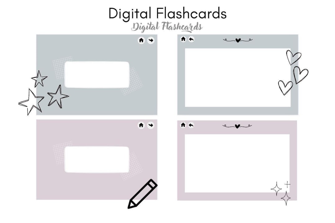 Digital Flashcards | Lined, Grid, Blank | iPad Tablet | Goodnotes ...