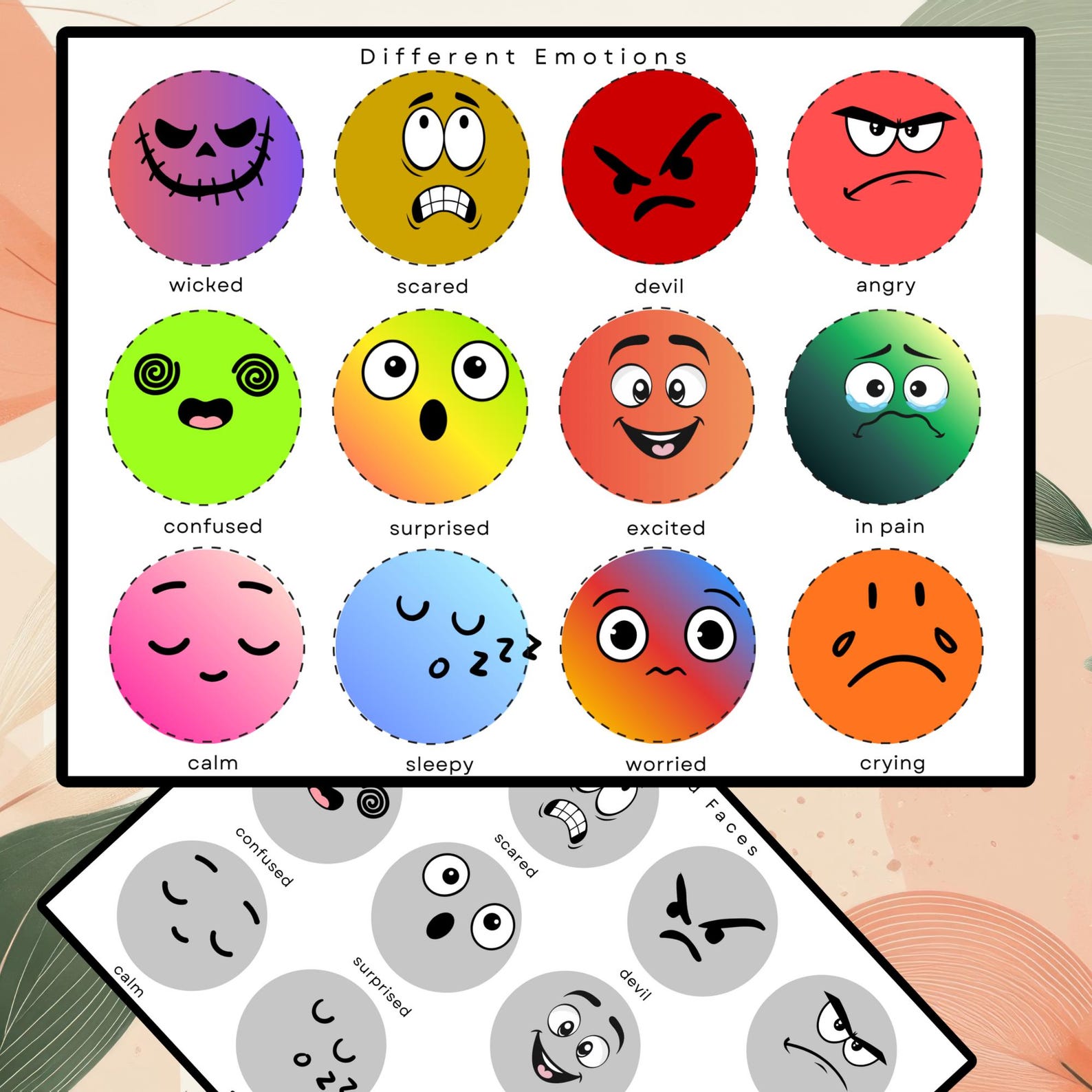 Emotion Faces |printable| Social Emotional Learning |kids Crafts ...