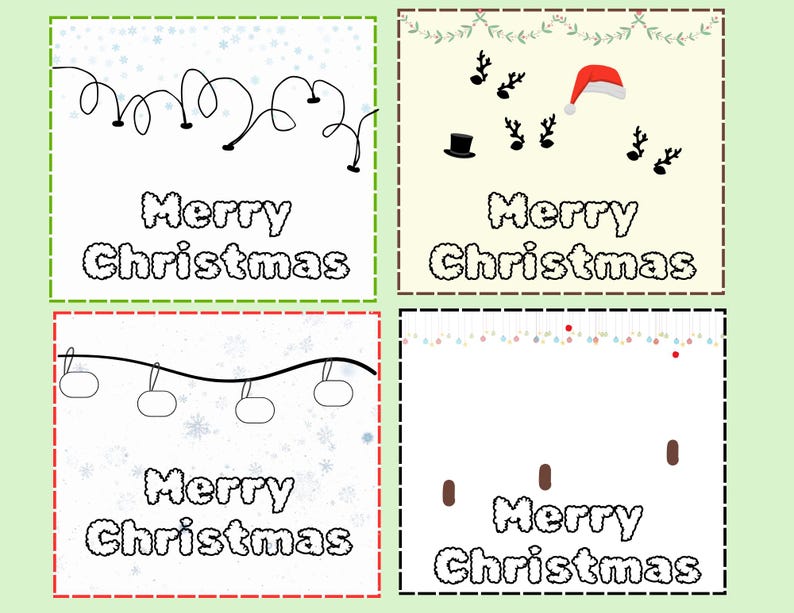 Fingerprint Christmas Cards for Kids | Preschool Holiday Craft Activity ...