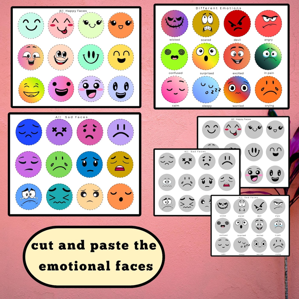 Emotion Faces |printable| Social Emotional Learning |kids Crafts ...