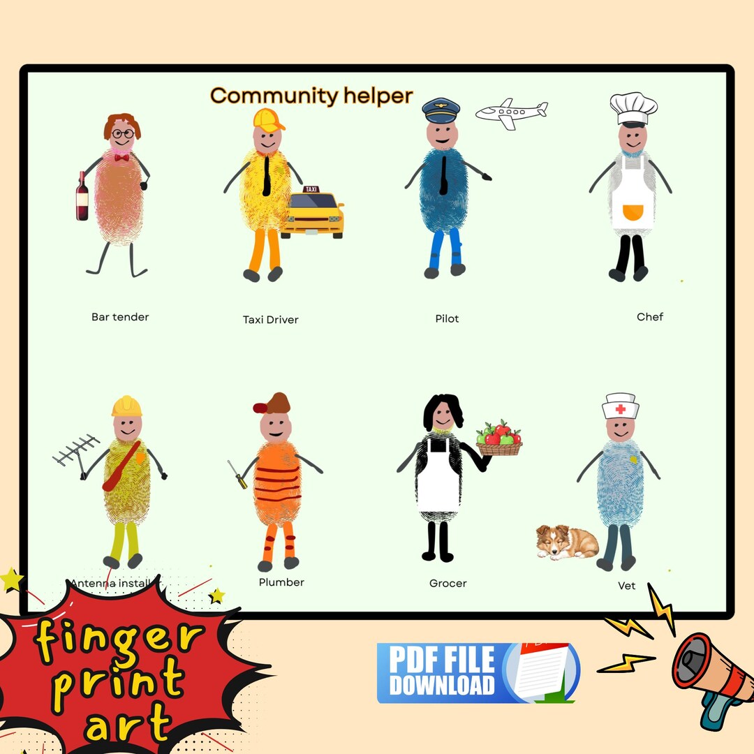 Community Helpers , Preschool Learning Printables, Craft for Kids ...