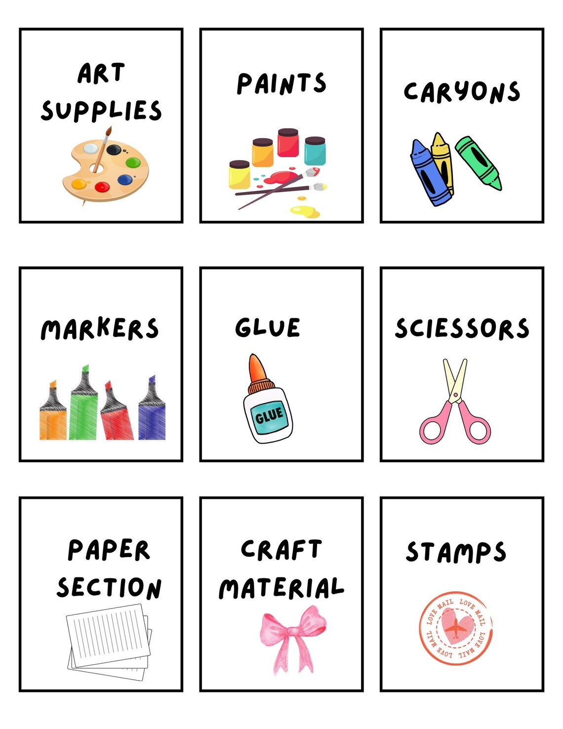 Preschool Drawers Labels, Toy Bin Labels, Homeschool Supply Labels ...