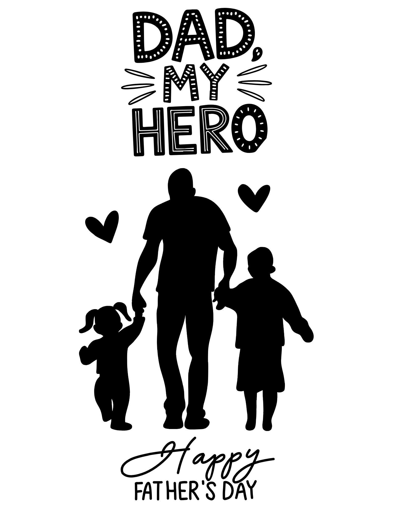 Fathers Day Printable, Shadow of Dad, Father and Daughter Love ,love ...