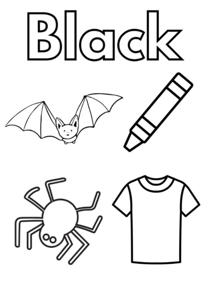 Preschool Activity for Kids, Name the Color, Fun Coloring, - Etsy