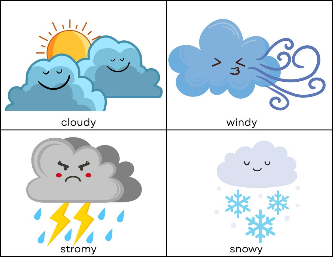 Preschool Weather & Seasons Cut and Match Worksheets | Homeschool Motor ...