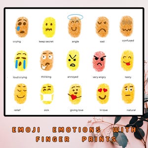 Emoji Fingerprint Emotions Art: Preschool Learning Activity (PDF ...
