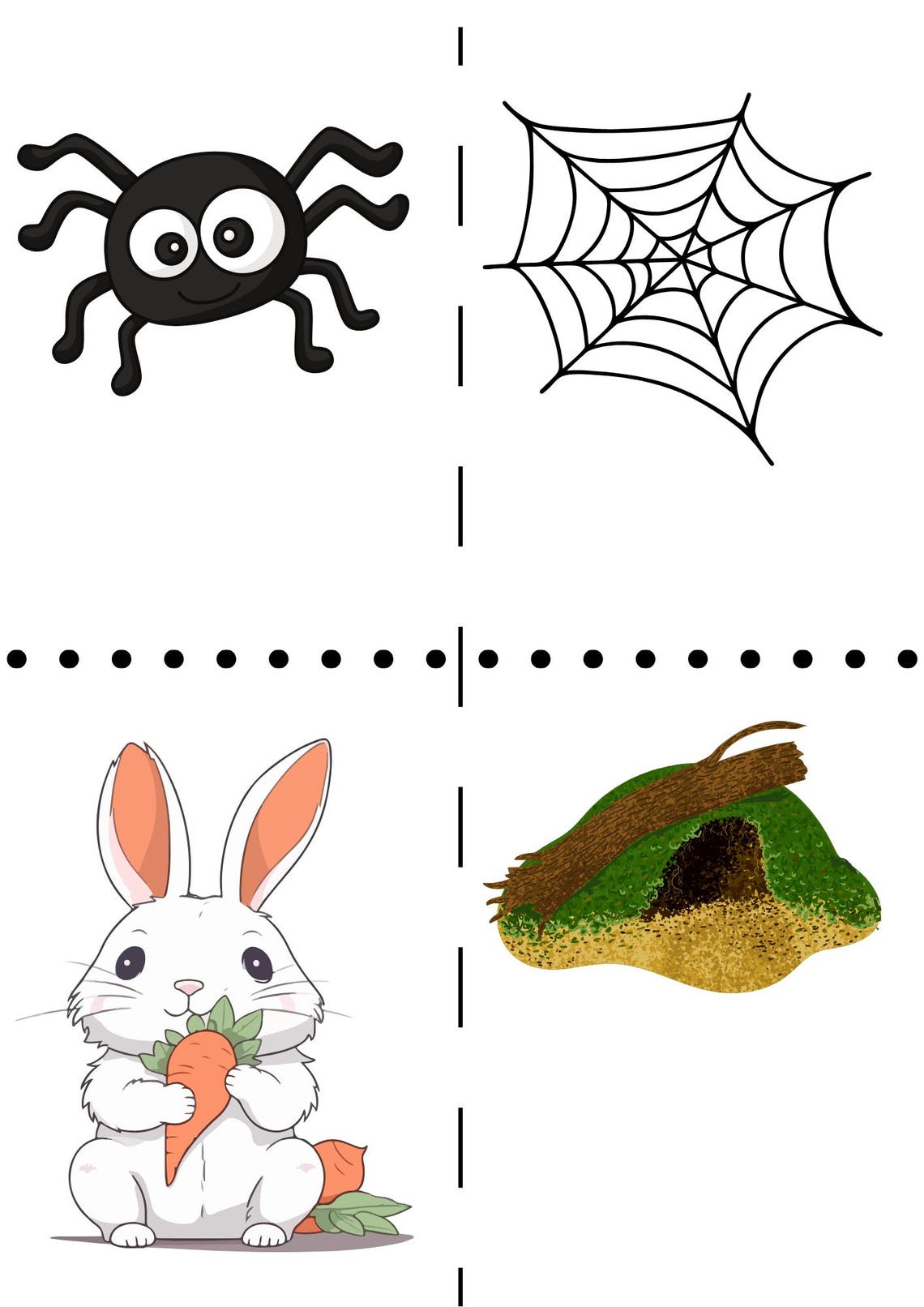 Animals and Their Homes Matching Worksheet: Preschool Learning Activity ...