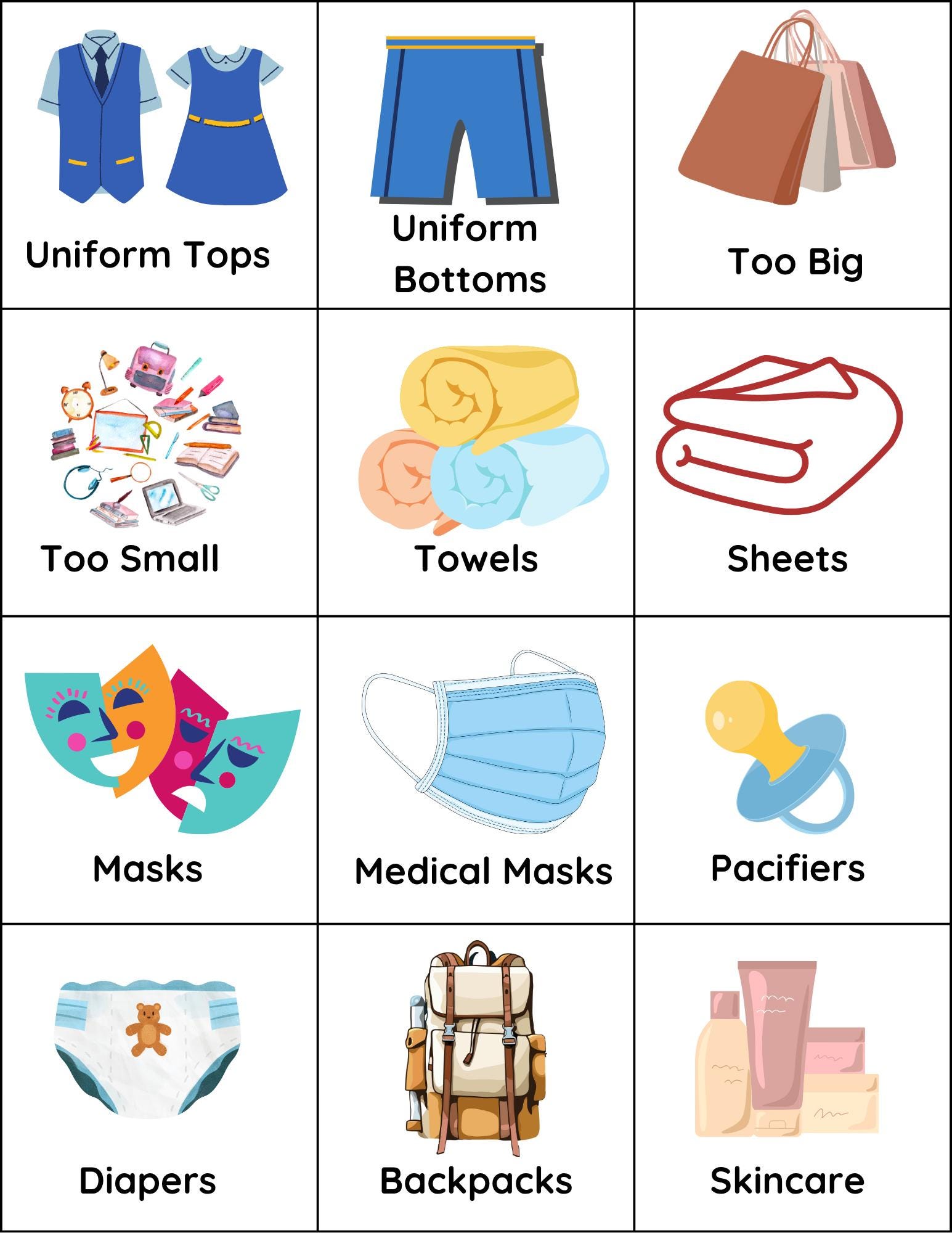 Printable Kids Drawer Labels | Toddler Organization Clothing Labels ...