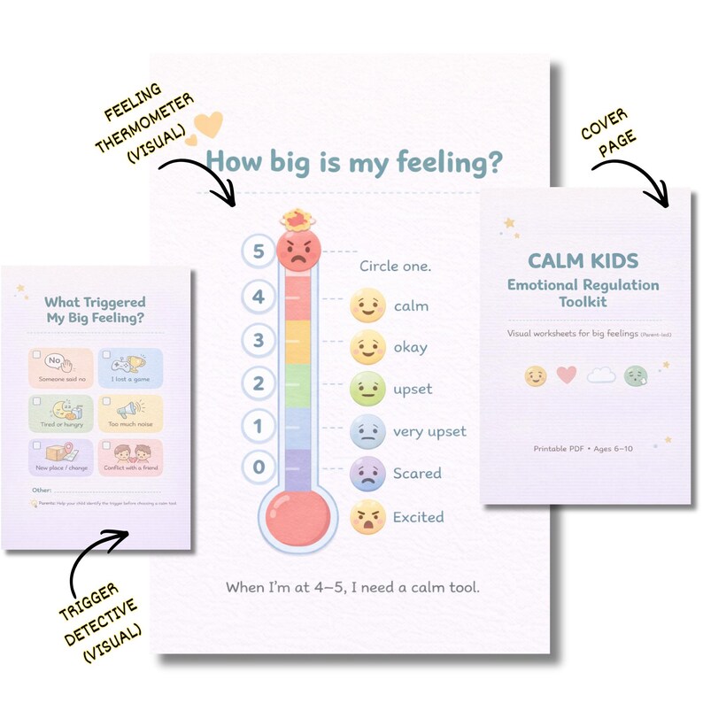 Emotional Regulation Printable, Coping Skills Activities for Kids, Play ...