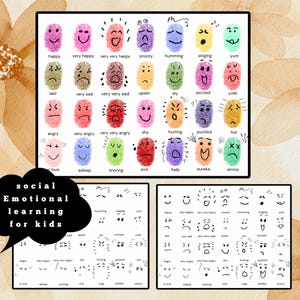 Emoji Fingerprint Emotions Art: Preschool Learning Activity (PDF ...
