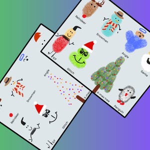 Fingerprint Christmas Art – Preschool Holiday Activity - Etsy