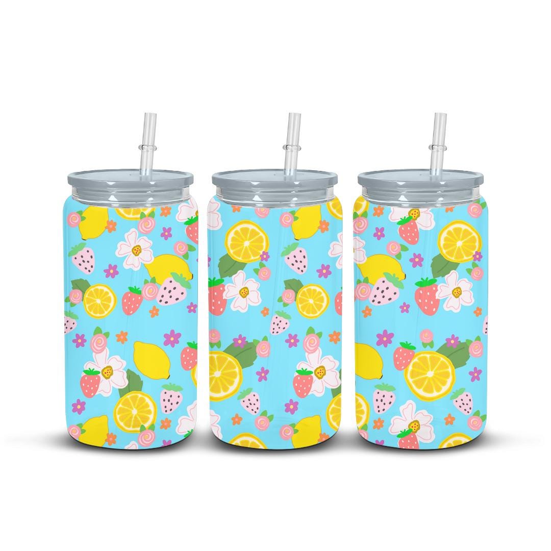 Fruit & Citrus Seamless Pattern | Summer Digital Paper With Lemons ...