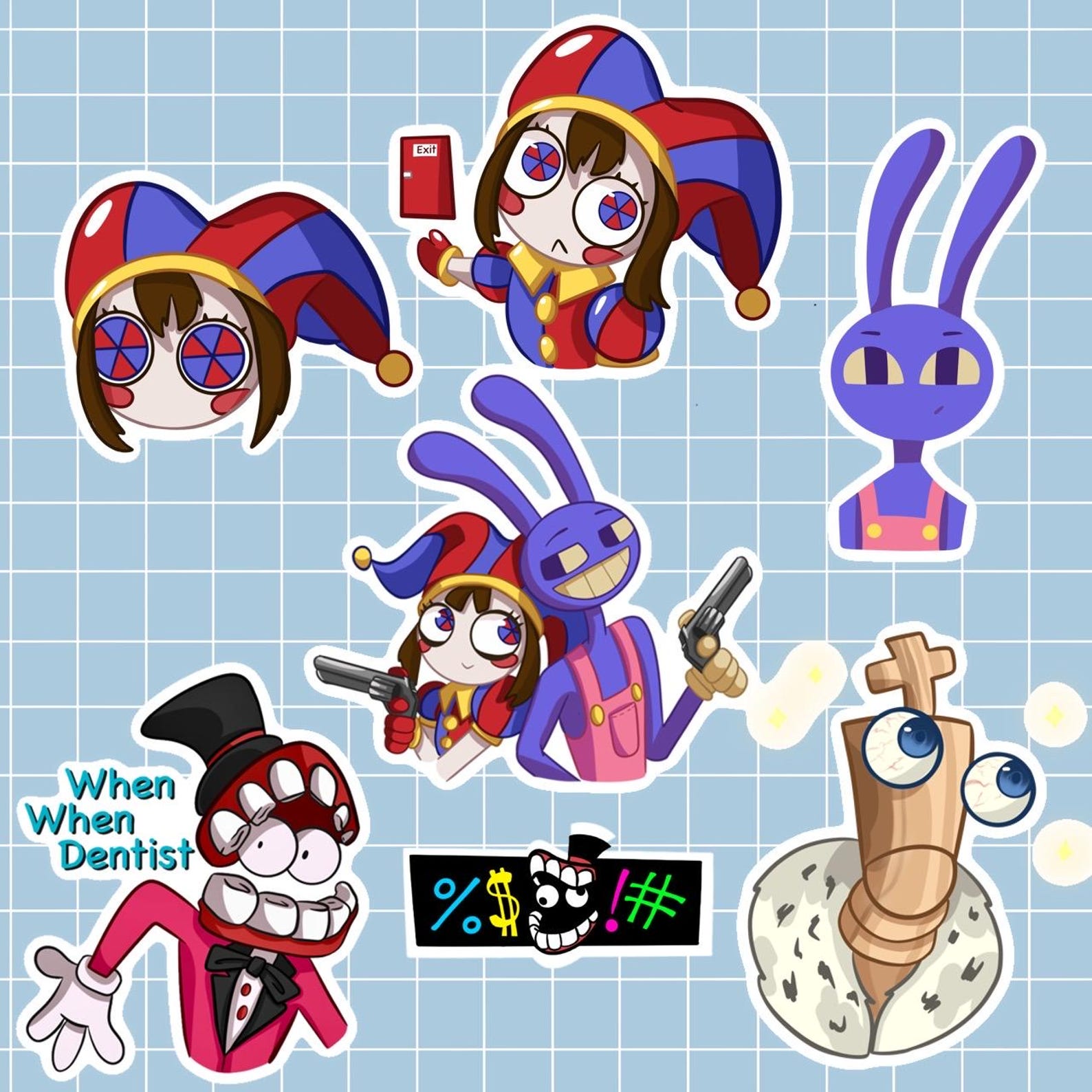 The Amazing Digital Circus (TADC) Chibi Fanart Stickers - Etsy