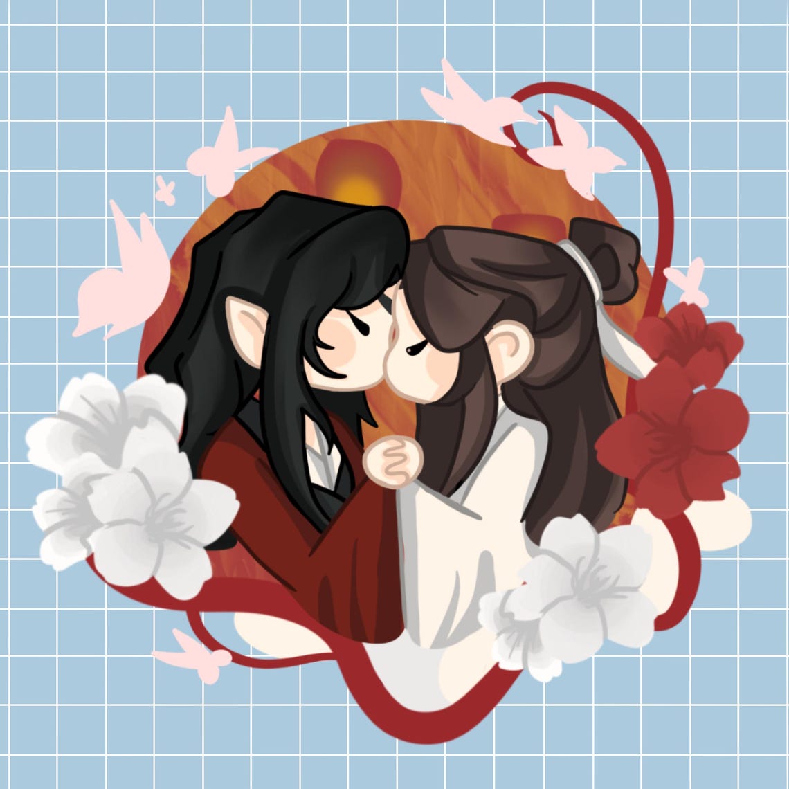 Danmei Kiss Stickers Tgcf Svsss Erha Mdzs - Etsy