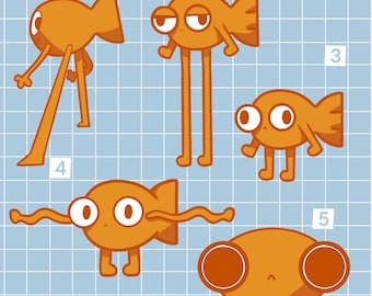 Le Poisson Steve - French Fish Kiss-cut Sticker (2x2") - Etsy