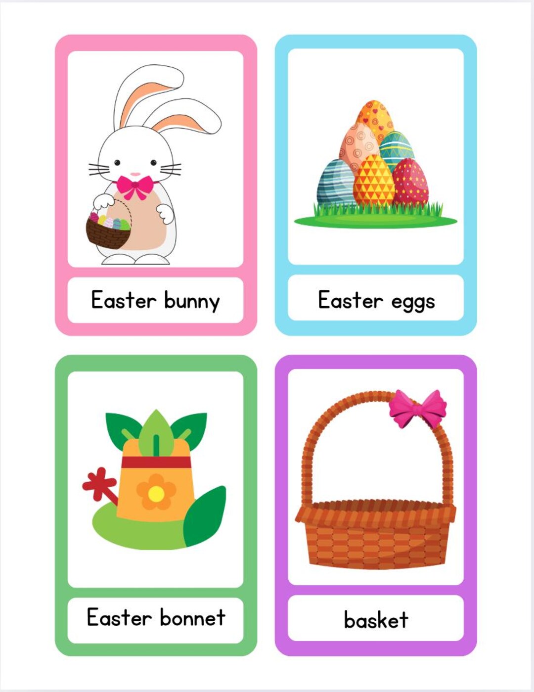 Easter Flash Cards - Key Easter Terms - Etsy