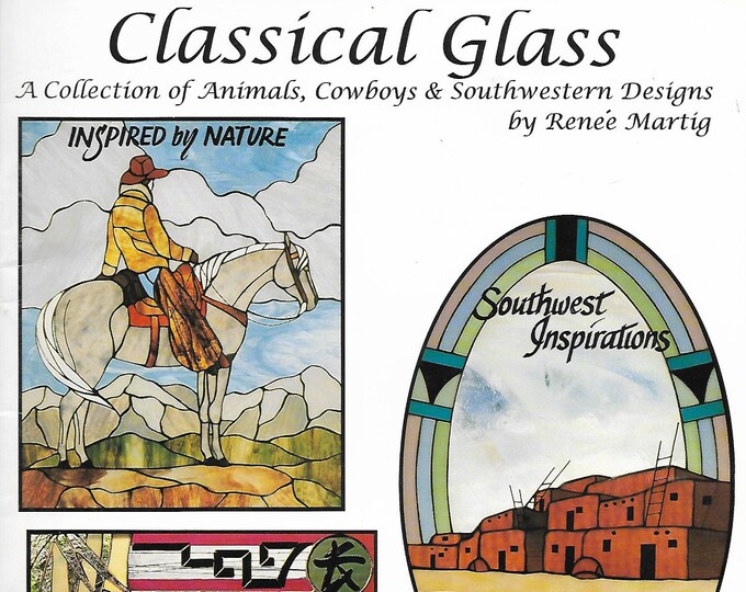1997 classical Glass Stained Glass Pattern Book Collection of Animals ...