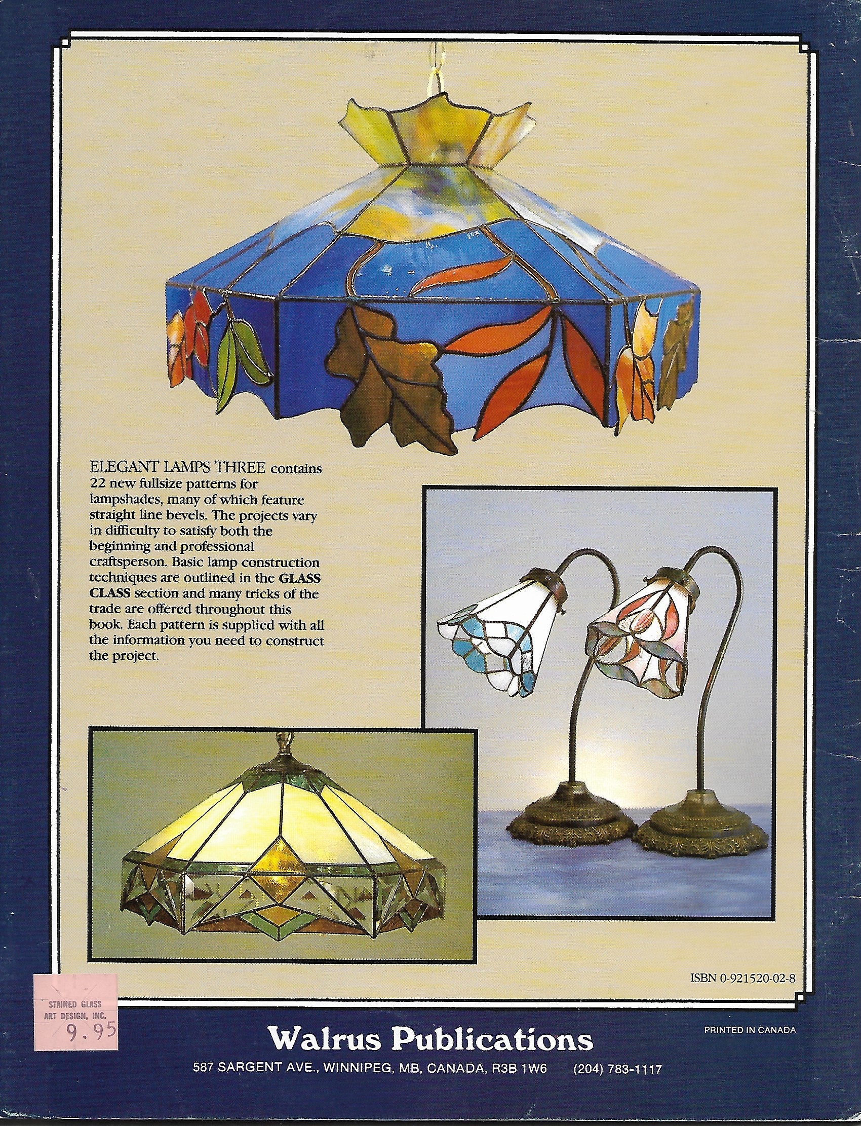 Vintage 1992 Elegant Lamps 3 Stained Glass Pattern Book - Awesome Lamp ...