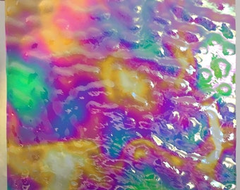 Large CBS 3x4 Clear Green Magenta Fusion Ripple 90 COE - Etsy