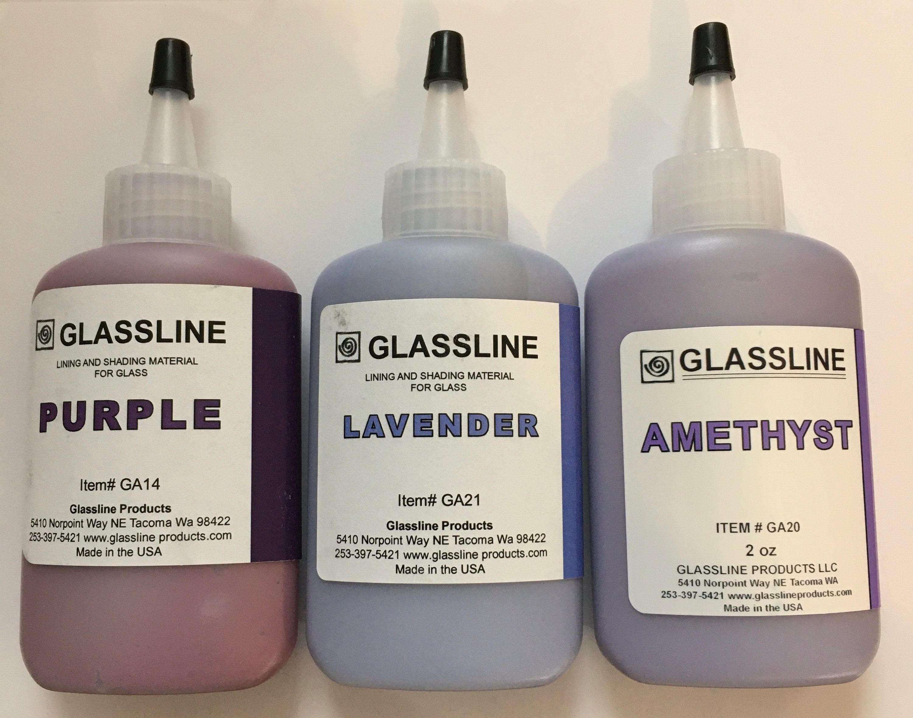 Glassline 'Shades of Purple' Fusing Glass Paints Set | Etsy