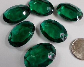 30mm Faceted Glass Jewels for Stained Glass 13 Colors