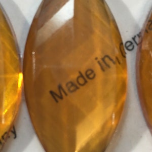 Large 42x20mm Pointed Navette Faceted Stained Glass Jewel - 10 Colors ...