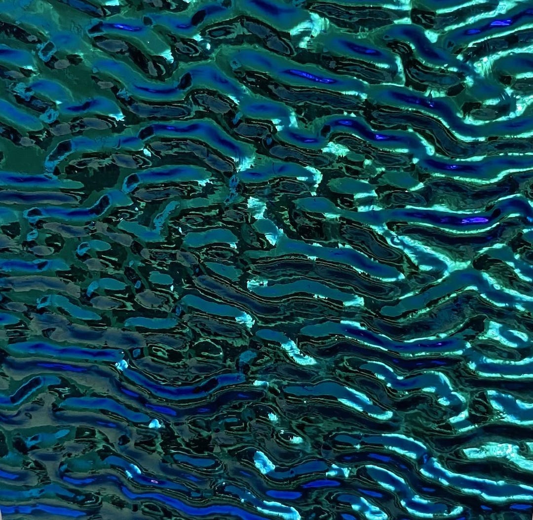 CBS Black 3x3 Pink Teal Ripple 90 COE Dichroic Glass - Etsy