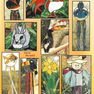 Vintage 1995 Simply Outside Stained Glass Pattern Book Suzanne Cooper ...