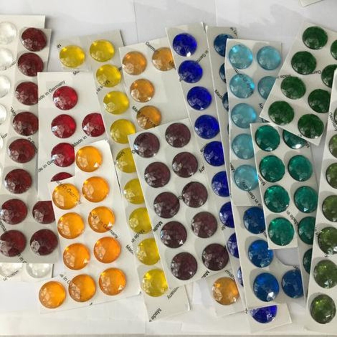Round 20mm Faceted Glass Jewel for Stained Glass and Lead - Each ...