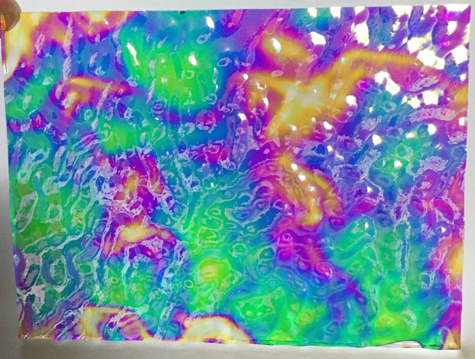 Large CBS 3x4 Clear Green Magenta Fusion Ripple 90 COE - Etsy