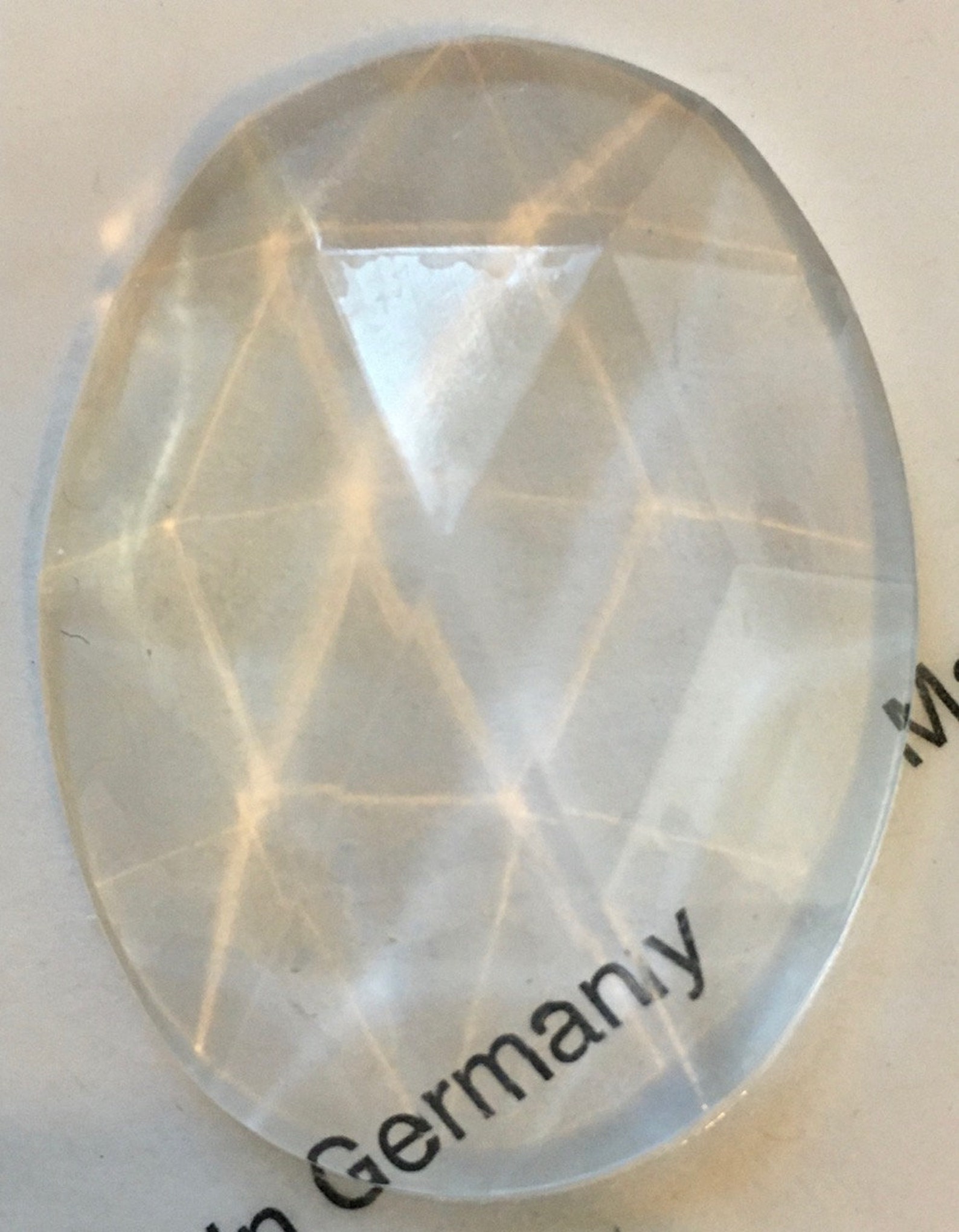 Oval 40x30mm Flat Backed Faceted Glass Jewel Stained Glass - Each ...