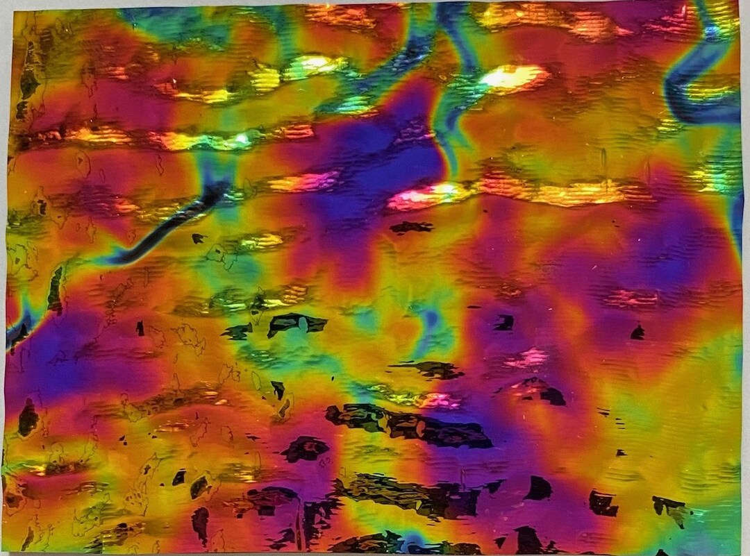 Large CBS 3x4 Bullseye Black Green Magenta Fusion Ripple 90 COE ...