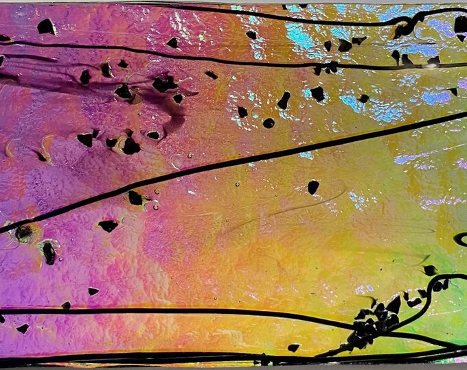 X-large CBS Mardi Gras 4200 Rainbow #2 Frit Stringers 90 COE Clear ...