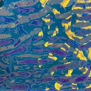 2x2 Clear Bullseye CBS Cyan Copper Ripple 90 COE Dichroic Glass - Etsy