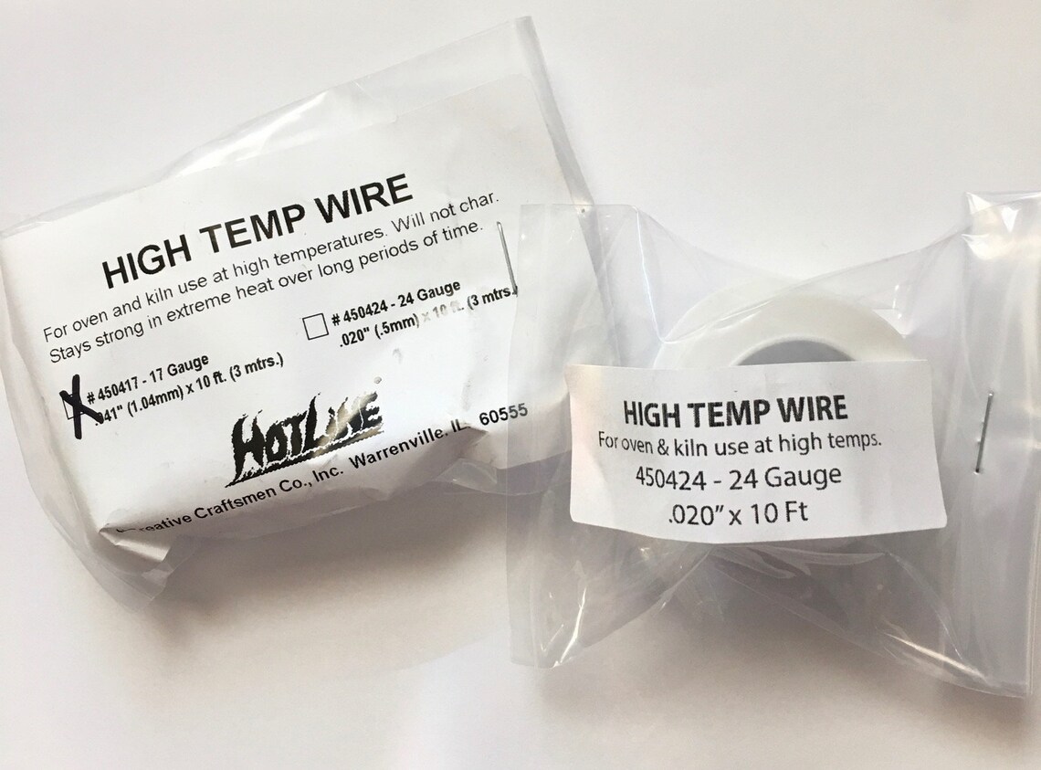 High Temp 17g and 24g Wire Spools for Glass Fusing and Kilnwork ...