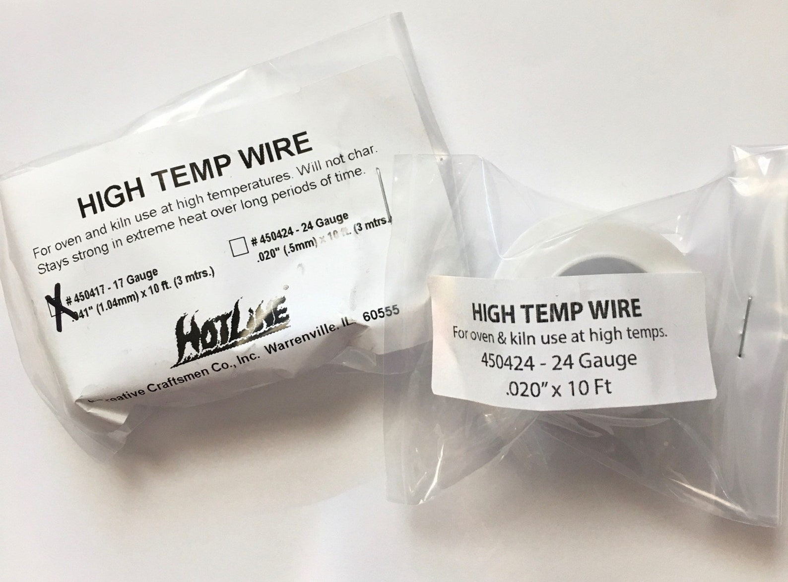 High Temp 17g and 24g Wire Spools for Glass Fusing and Kilnwork ...