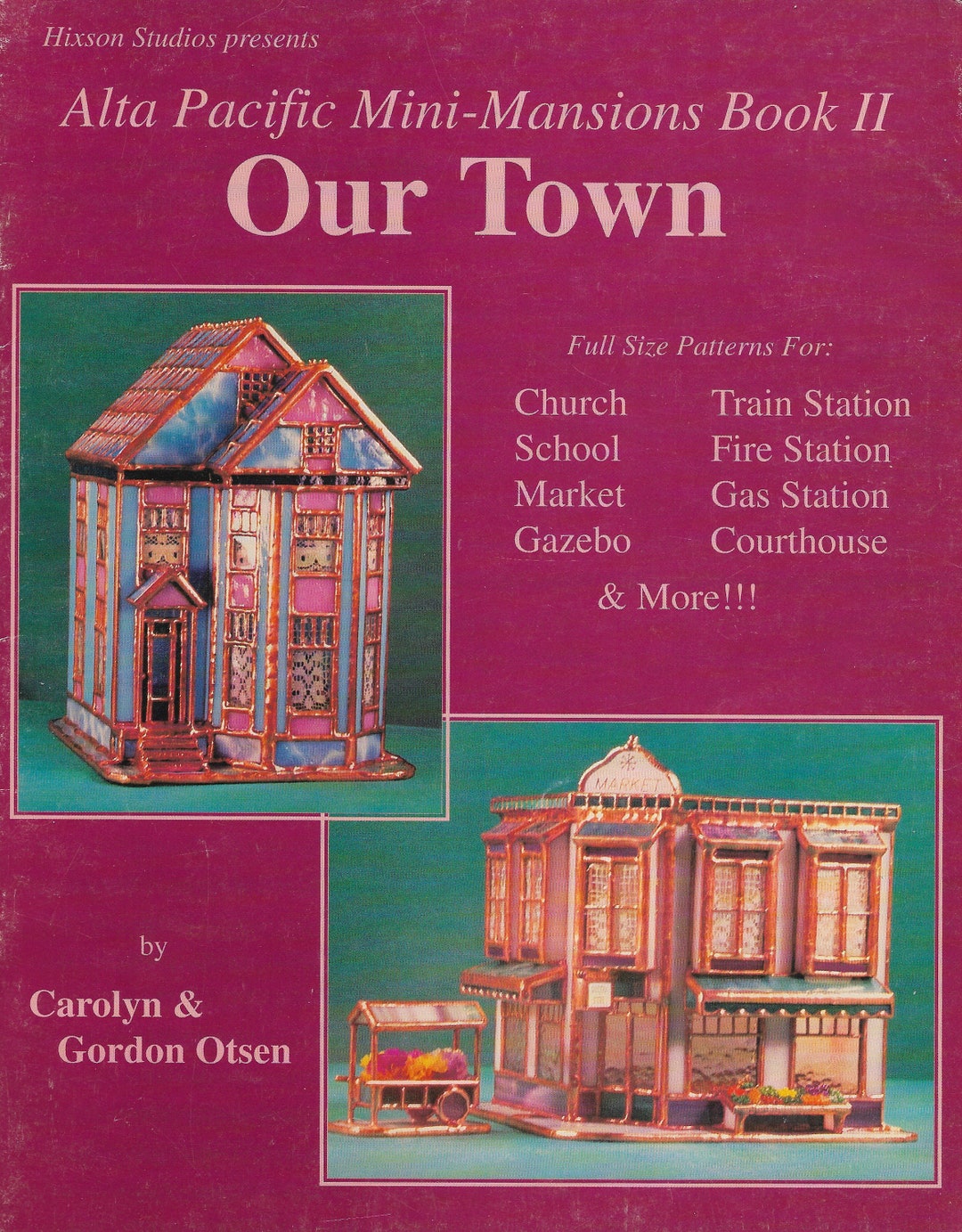 Rare 1995 Mini-mansions Book Two 'our Town' Stained Glass Pattern Book ...