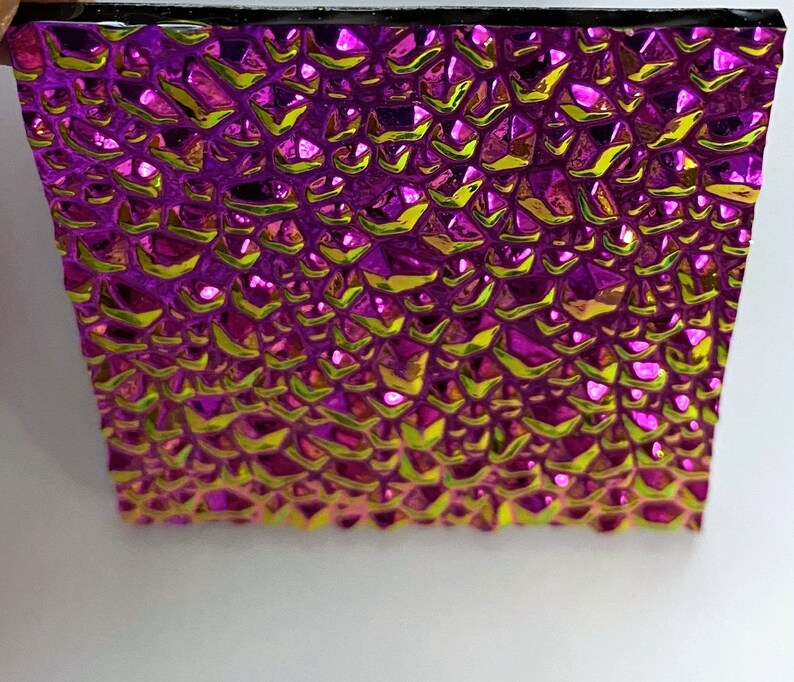 CBS Black 2x2 Green Magenta Reflector Dew Drop 90 COE Dichroic Glass - Etsy
