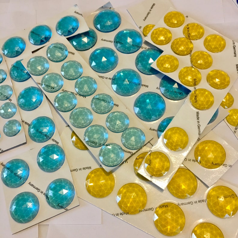 30mm Faceted Glass Jewels for Stained Glass 20 Colors - Etsy