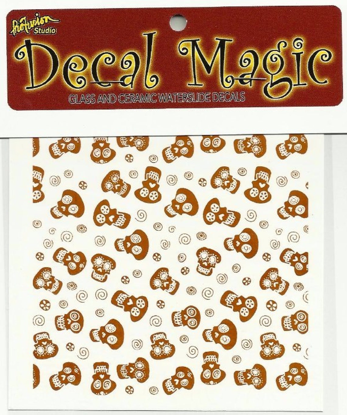 Mini 20k Ultra Luster Gold 'sugar Skulls' Decals for Glass Fusing ...